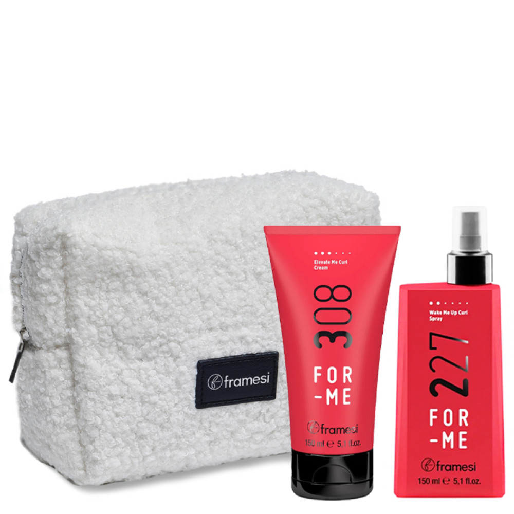 Комплект крем и спрей за къдрава коса Framesi For Me 308 и 227 + подарък несесер